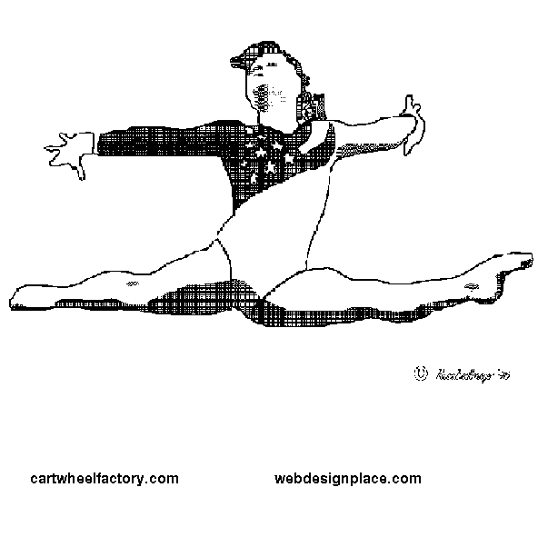 Splits Gymnastics Coloring Page Coloring Pages